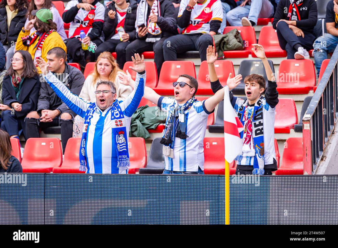 Real Sociedad fans in the stands before the football match of Spanish ...
