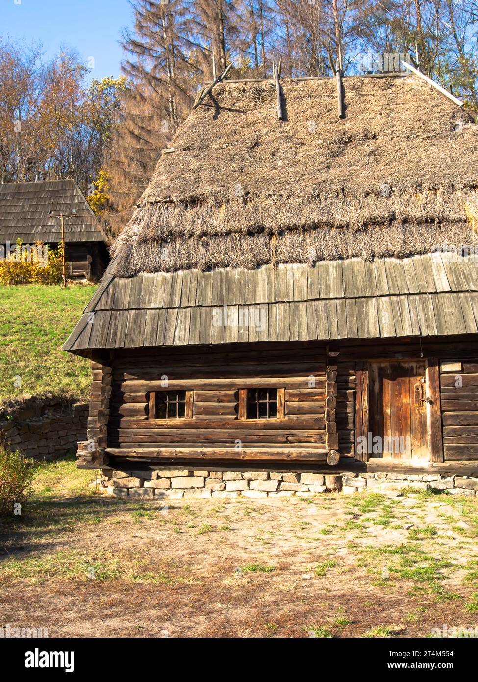 Traditional wooden homes in Ukraine. National Museum of Folk ...