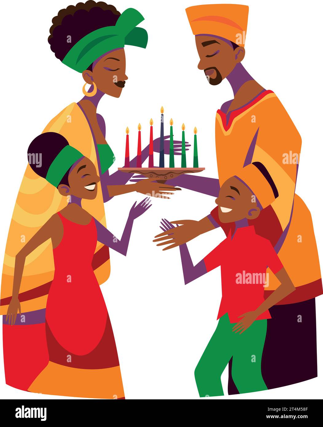 American family celebration child Stock Vector Images - Alamy