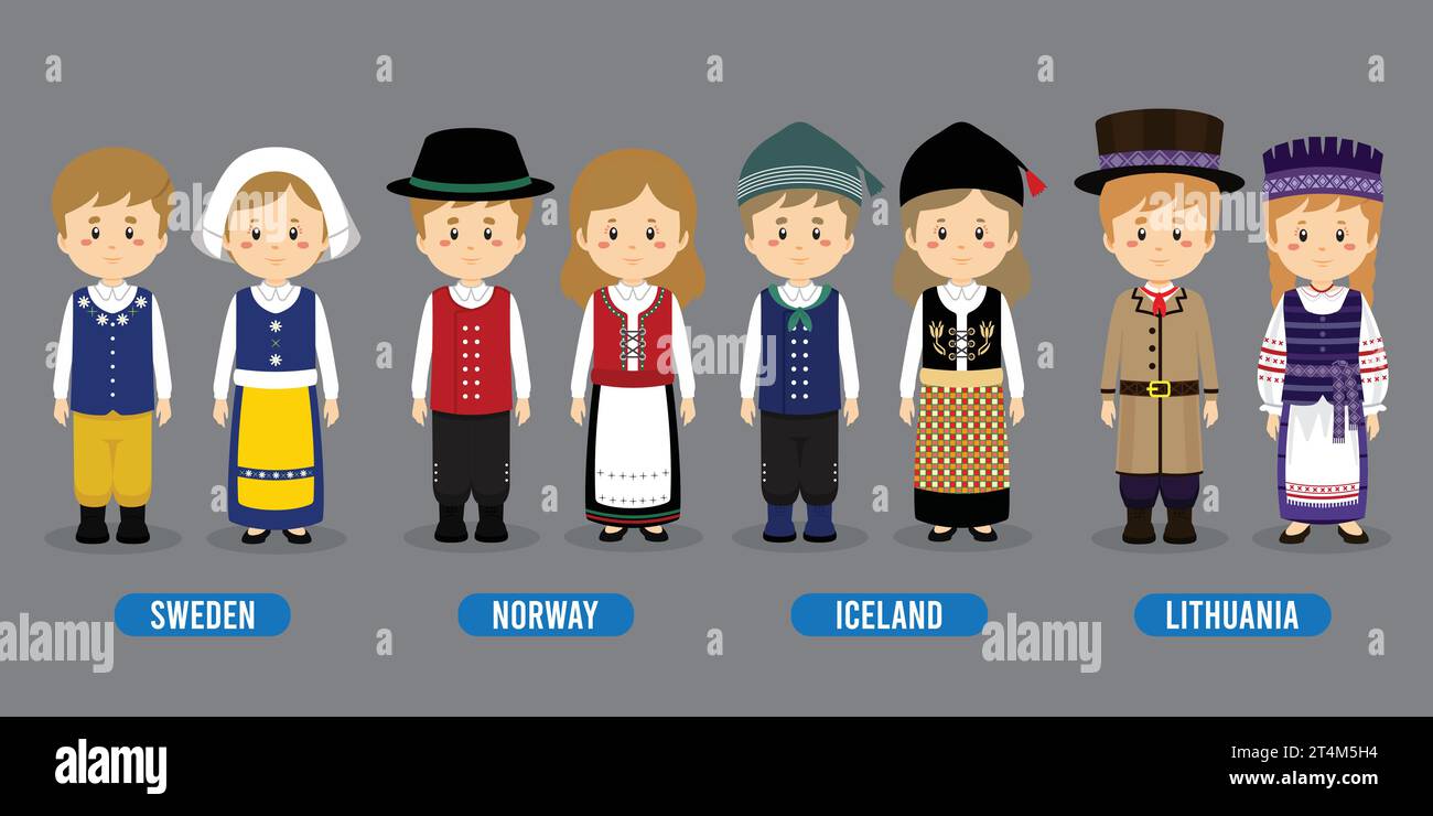 Norway girl costume Stock Vector Images - Alamy