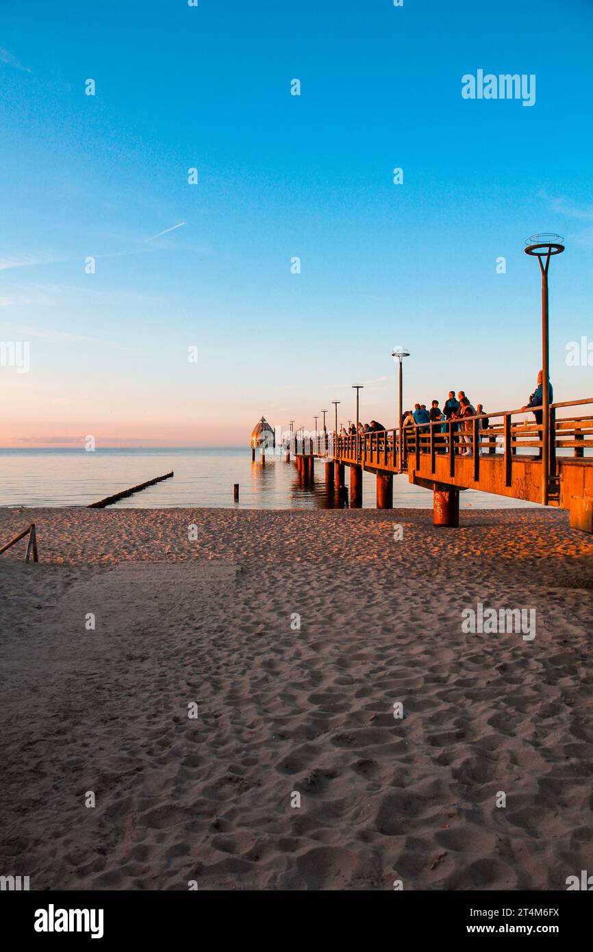 Zingst Pier at the Baltic Sea Stock Photo - Alamy