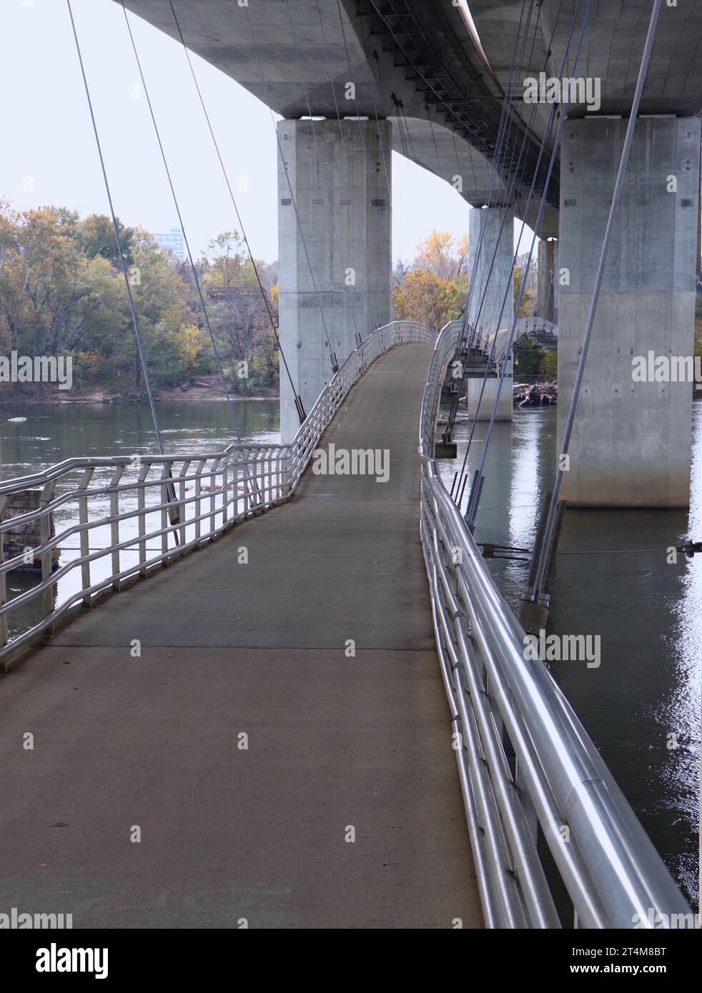 Suspension bridge spans across hi-res stock photography and images - Alamy