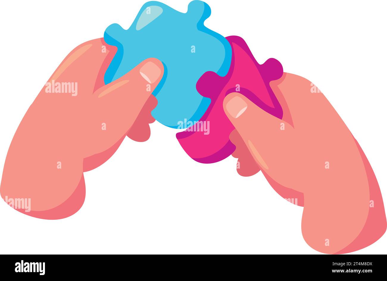 autism hands with puzzles Stock Vector Image & Art - Alamy