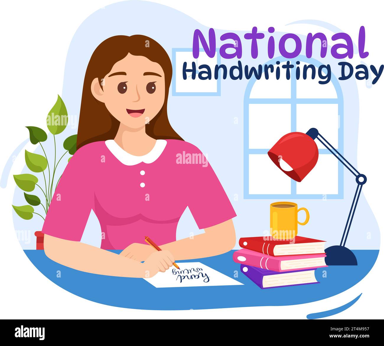 National Handwriting Day Vector Illustration on 23 January with Ink ...