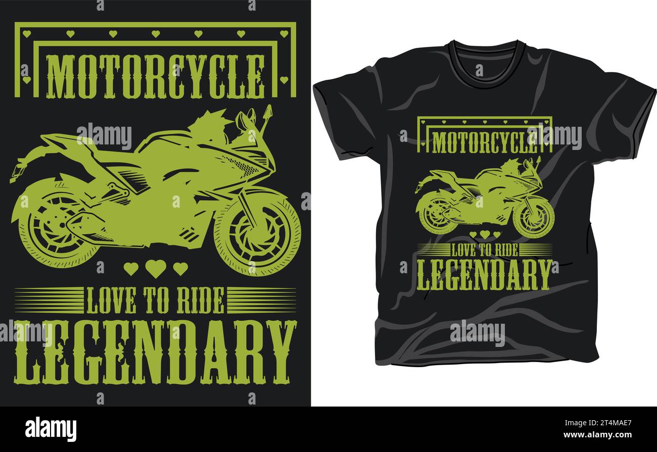 Legendary Motorcycle T Shirt Template Royalty Free Vector Stock Vector