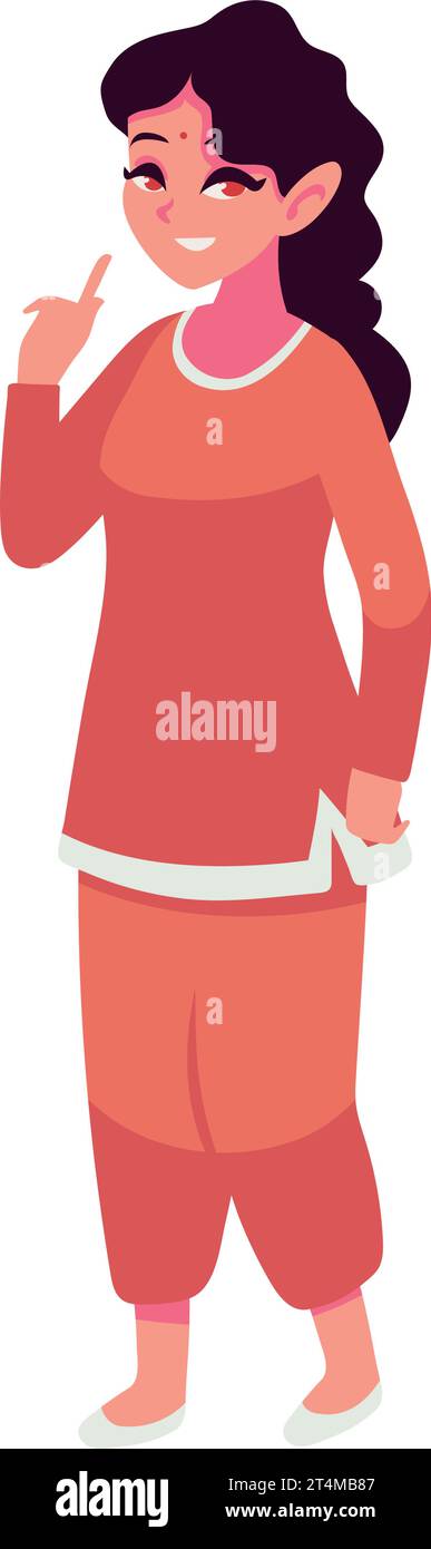 indian woman standing Stock Vector Image & Art - Alamy