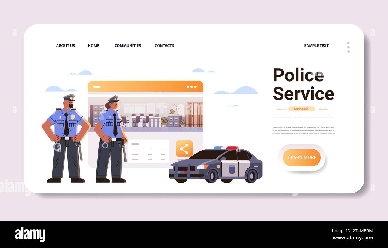 Two police officers together Stock Vector Images - Alamy