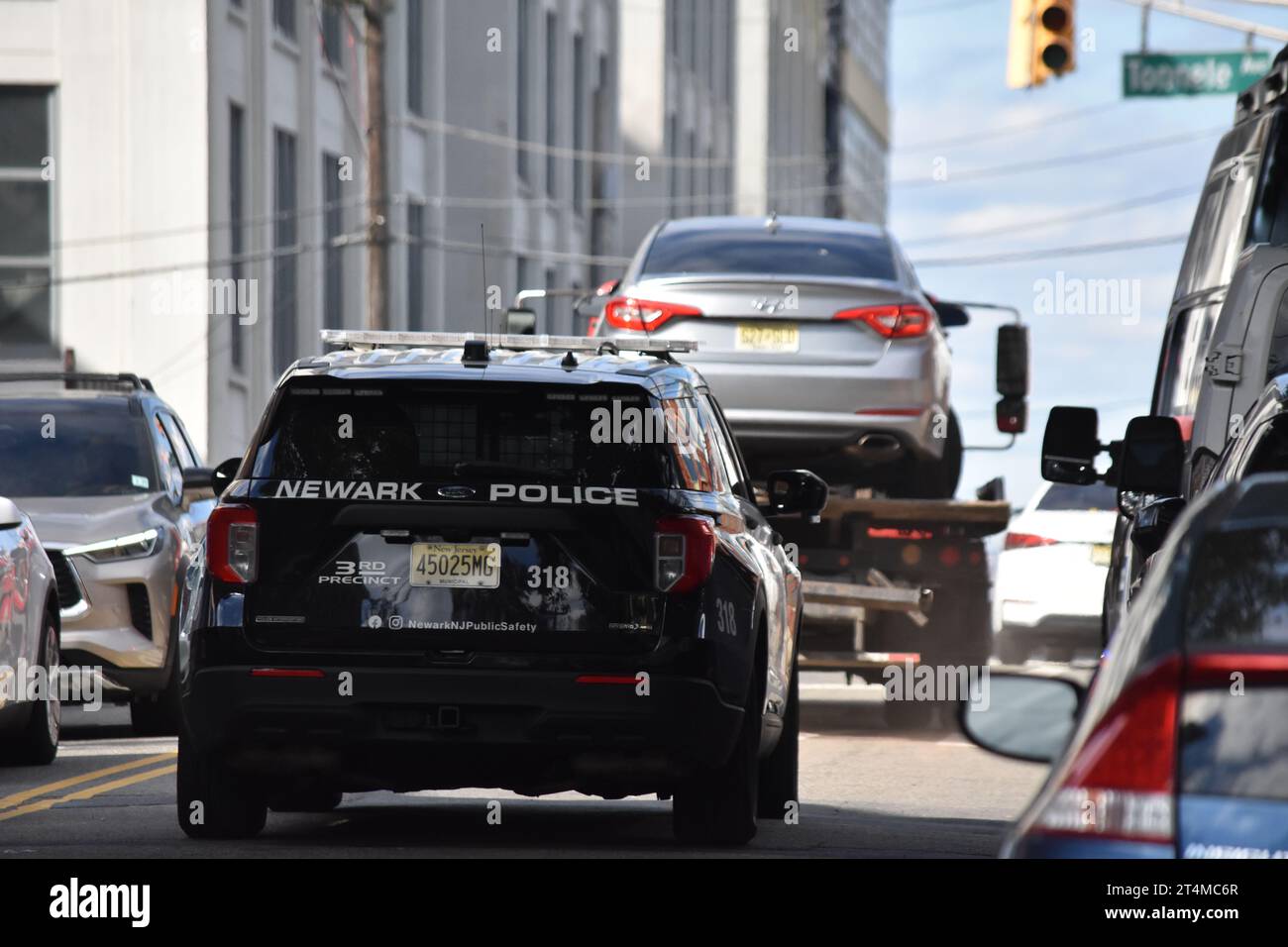 Carjacked vehicle towed away from the scene. An Amber Alert was issued ...