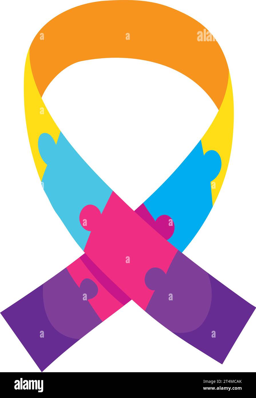autism ribbon puzzles design Stock Vector Image & Art - Alamy