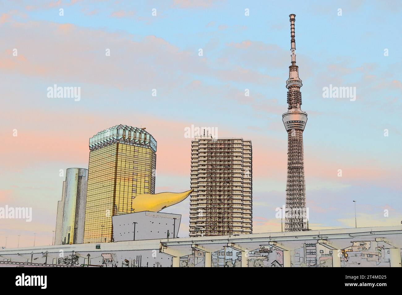 "Twilight Magic Over Tokyo" "The Radiant Tokyo Sky" "Tokyo City in ...