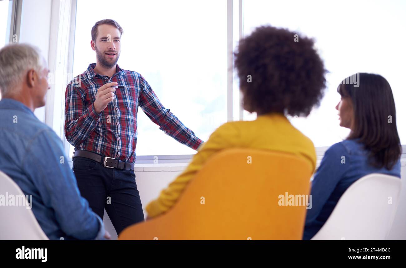 Getting point across hi-res stock photography and images - Alamy