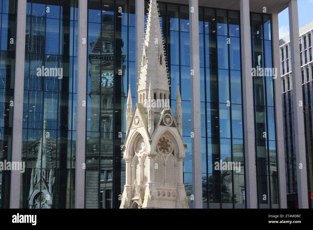 The Chamberlain Memorial in Chamberlain Square, Birmingham, England, UK ...