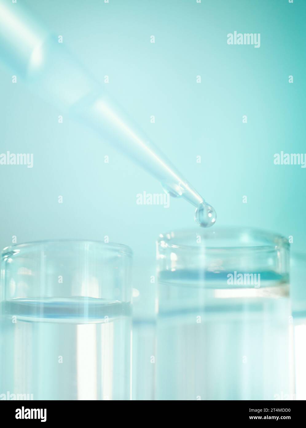 Ive got more than enough testers. a dropper and beakers in a laboratory ...