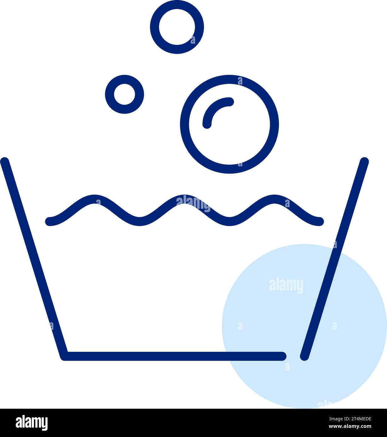 Washing clothes and bubbles. Pixel perfect, editable stroke laundry ...