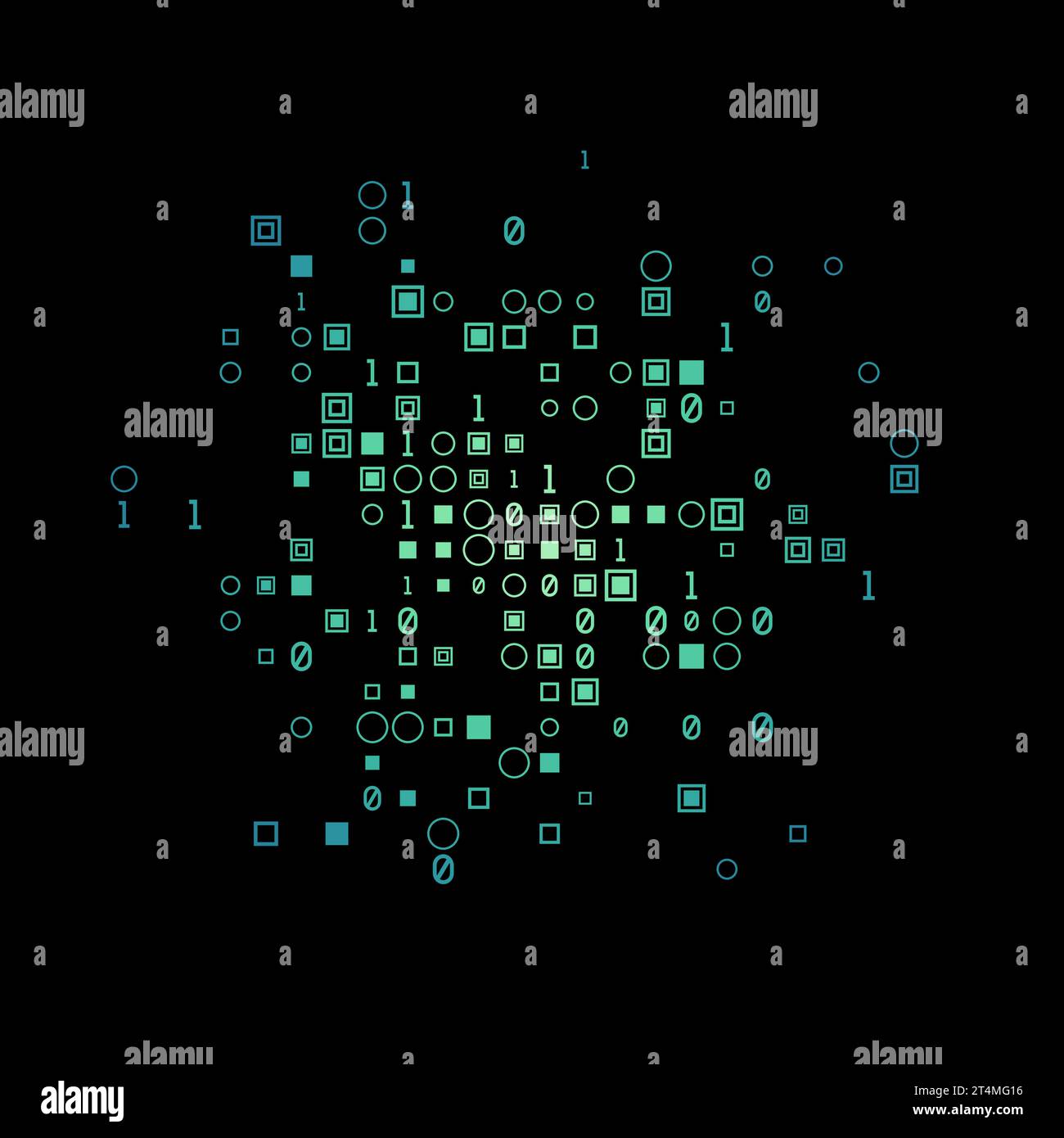 Appealing geometric matrix background in teal green colors. Captivating ...