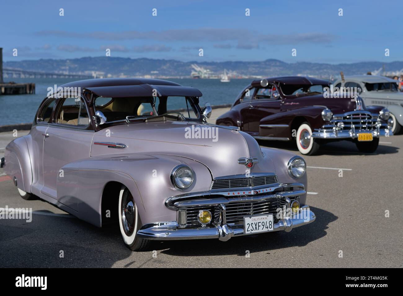 Iconic vintage cars at the Embarcadero pier, San Francisco CA Stock ...