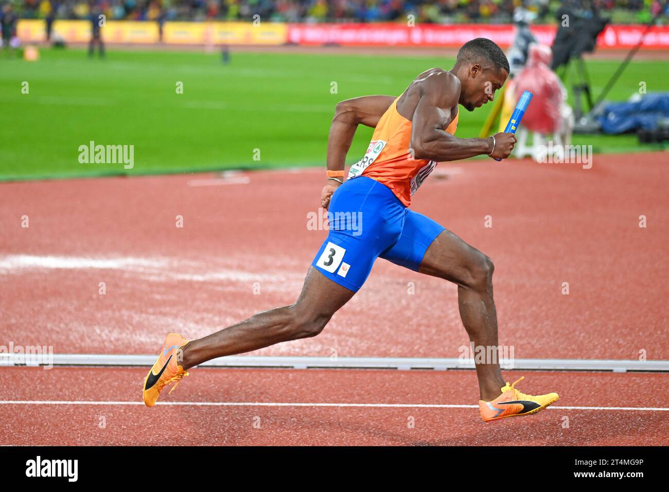 Isayah Boers (Netherlands). 4x400 relay final. European Championships ...