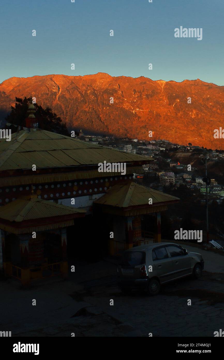old historic townscape of tawang, the beautiful hill station tawang is ...