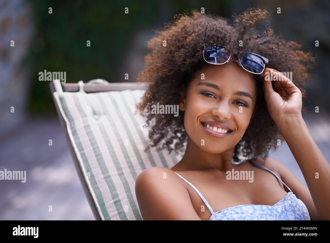 Portrait woman relaxing in recliner hi-res stock photography and images ...