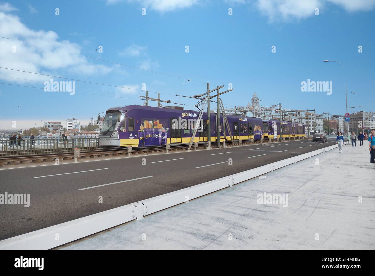turkey istanbul 1 june 2023. Istanbul light train metro at a district ...