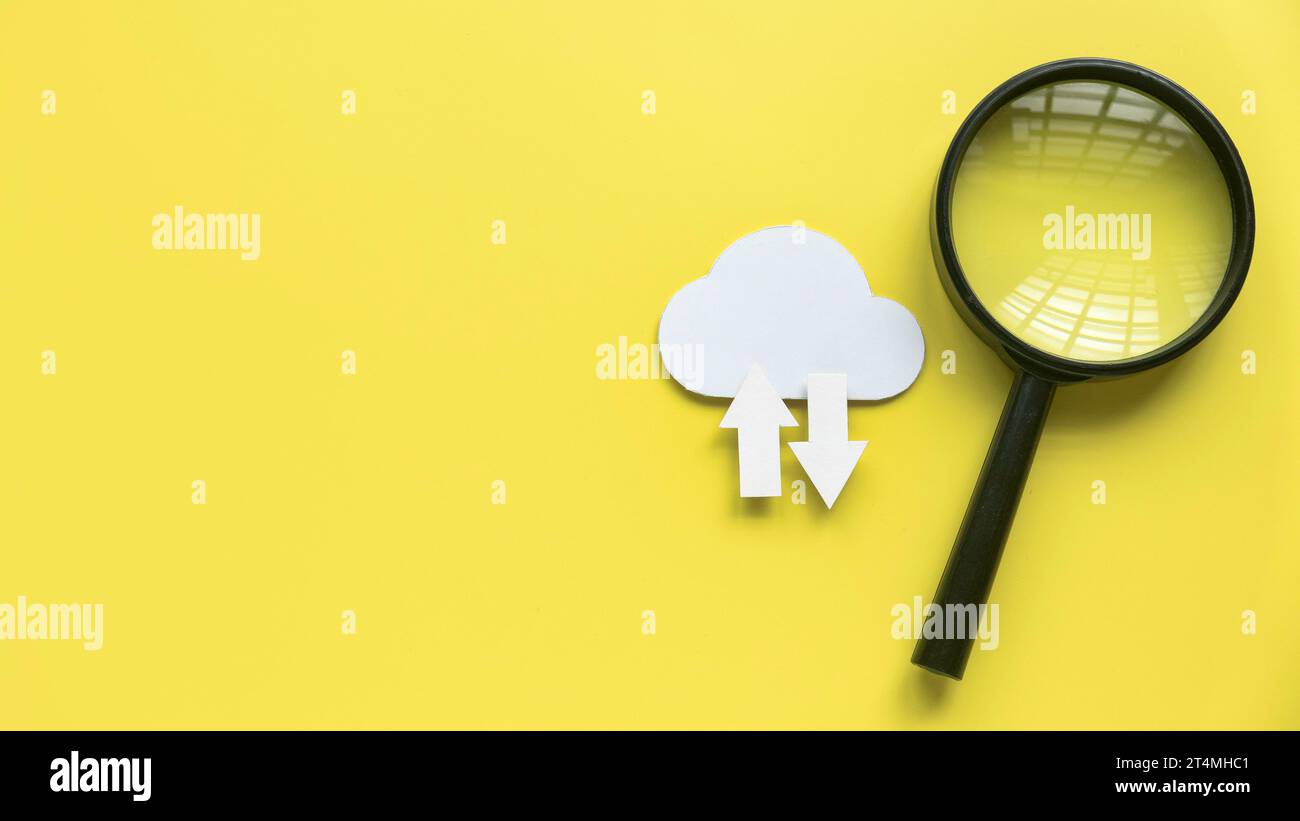 Cloud computing data storage concept.Network computing technologies ...