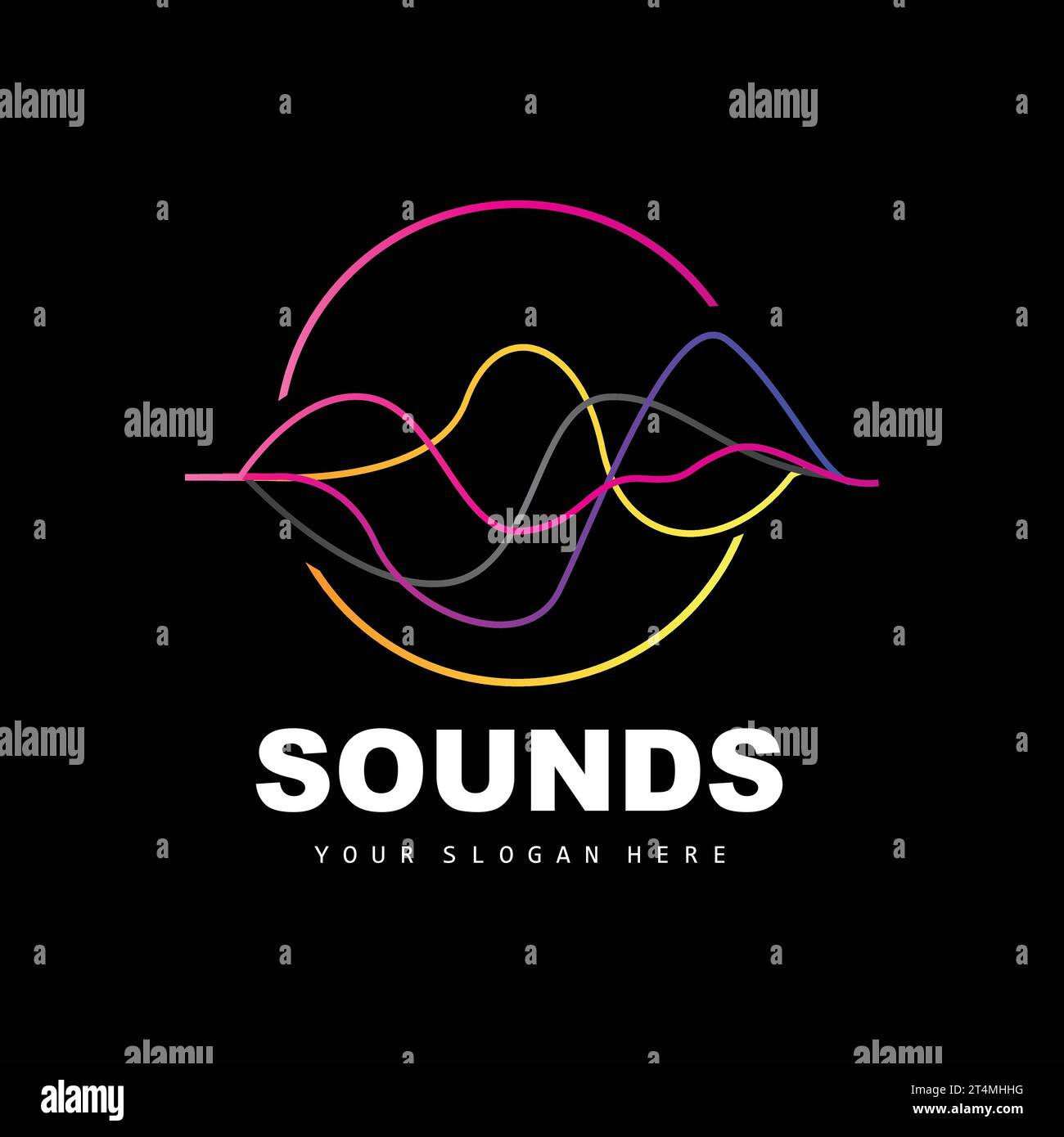 Audio wave logo hi-res stock photography and images - Alamy