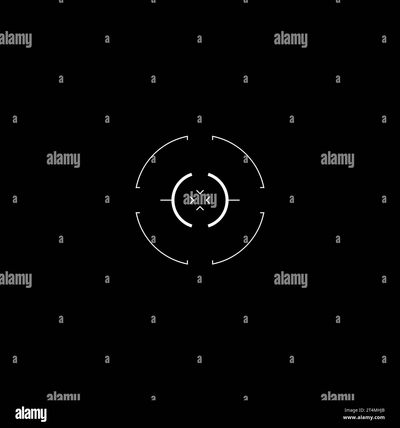 Futuristic GUI circle target, tech aim, HUD reticle Stock Vector Image ...