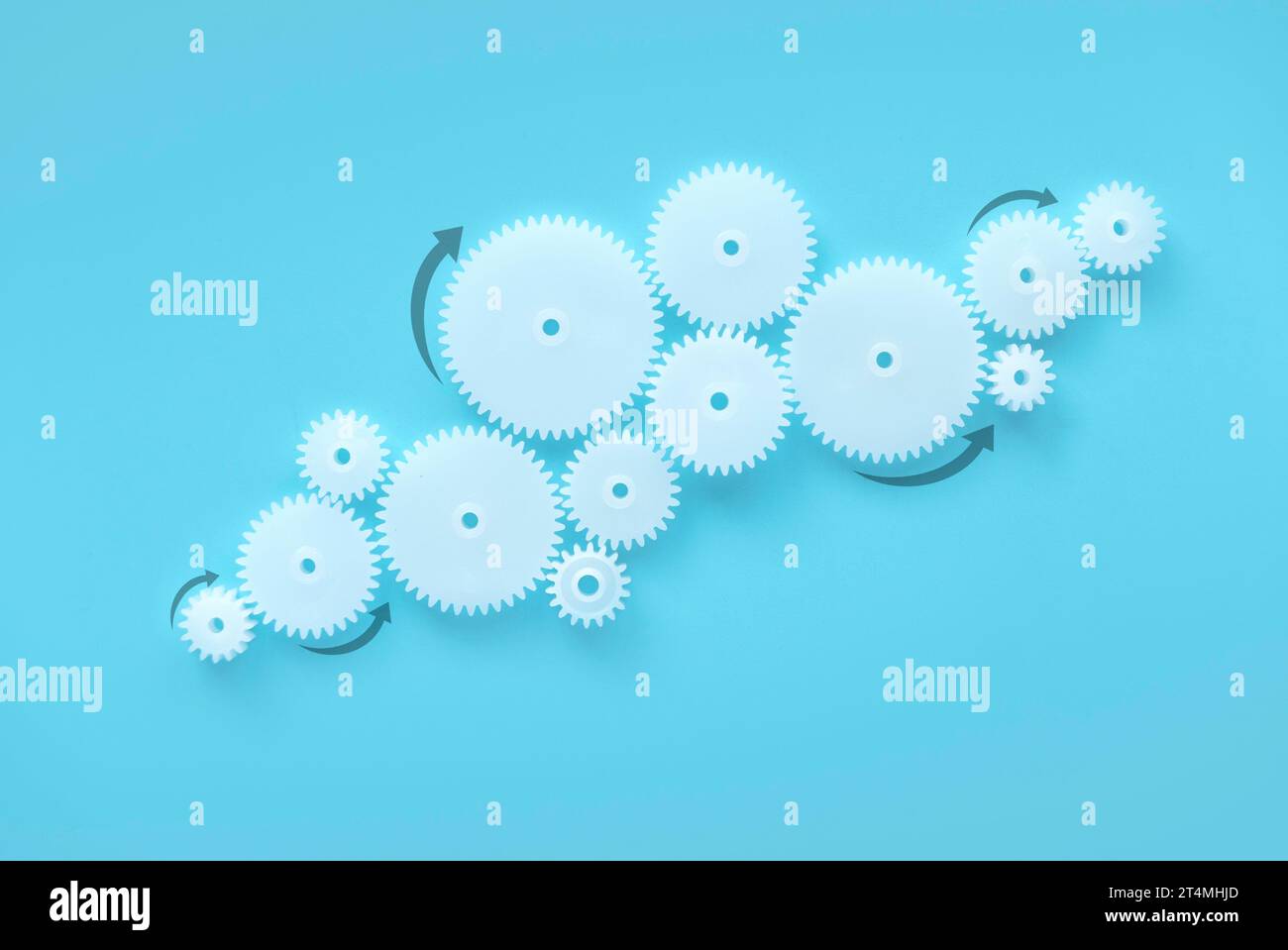 Concept of business process and workflow automation with flowchart ...