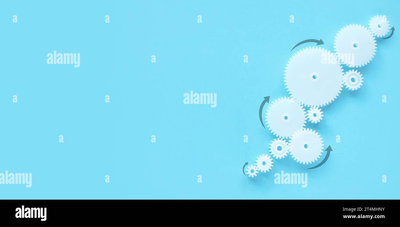 Concept of business process and workflow automation with flowchart ...