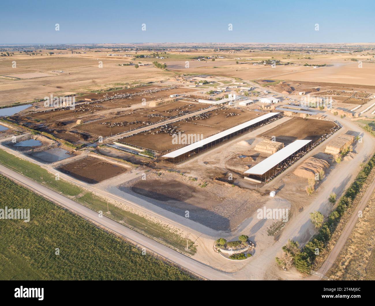 Colorado Dairy aerial view. Milk for mozzarella Stock Photo - Alamy