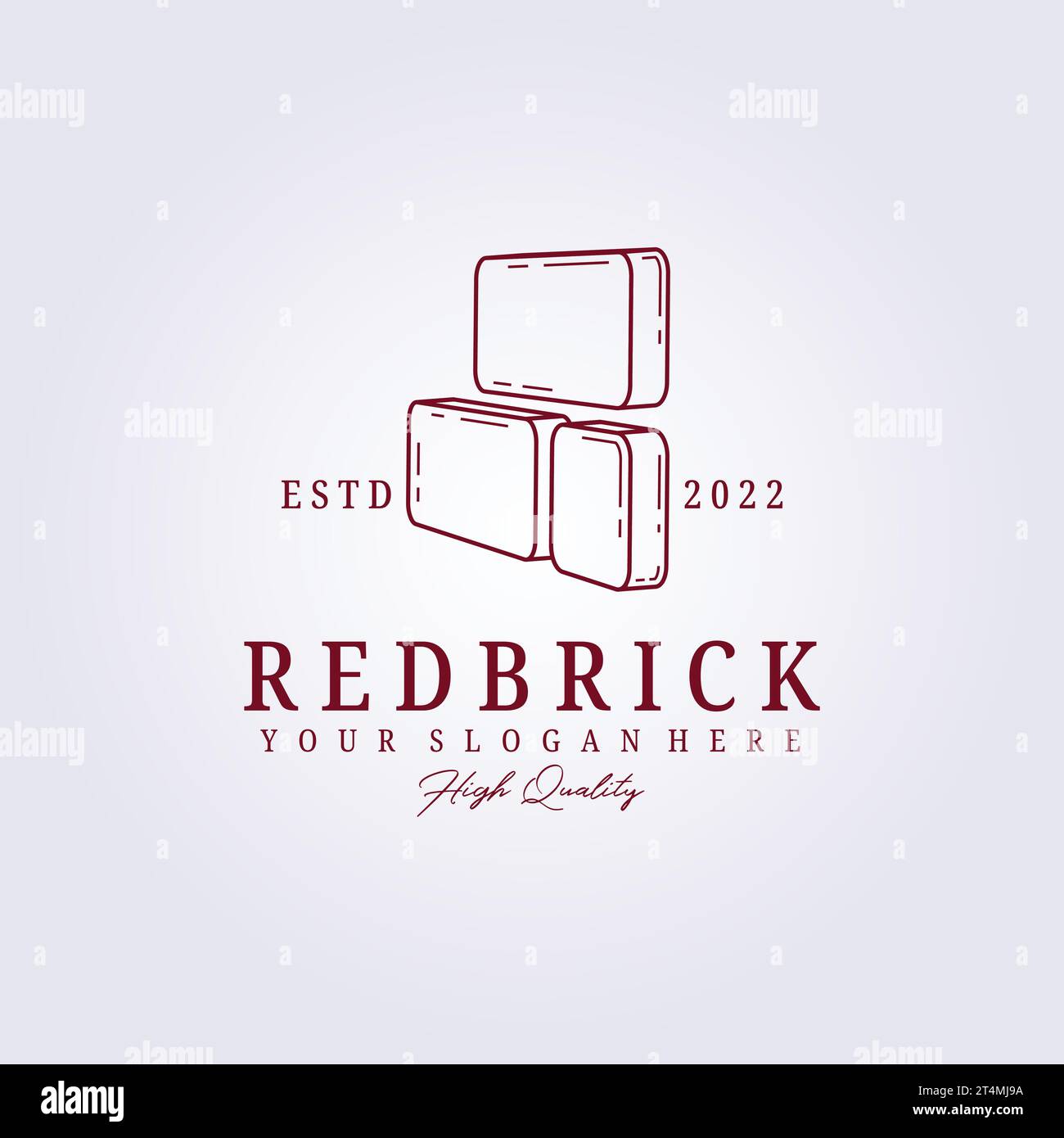 3d line art bricks bricklayer logo Royalty Free Vector Image Stock ...