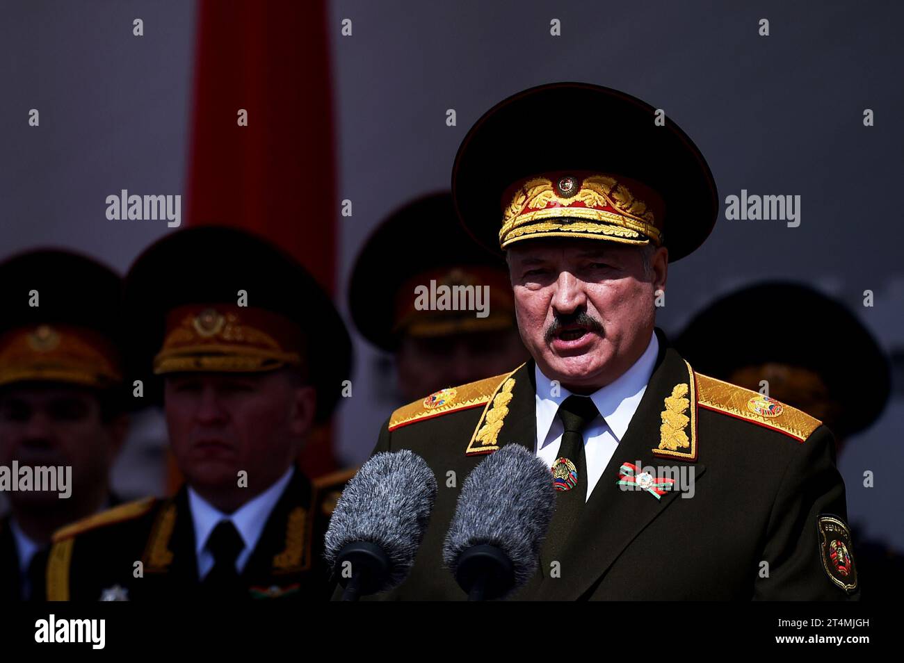FILE - Belarusian President Alexander Lukashenko gives a speech in ...