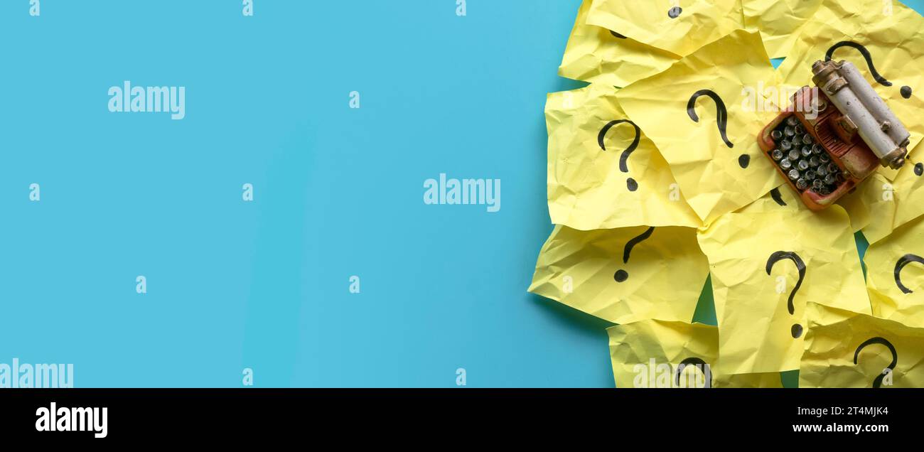 Questions And Answers Concept Qna Yellow And Crumpled Memo Note Written With Questions Symbol