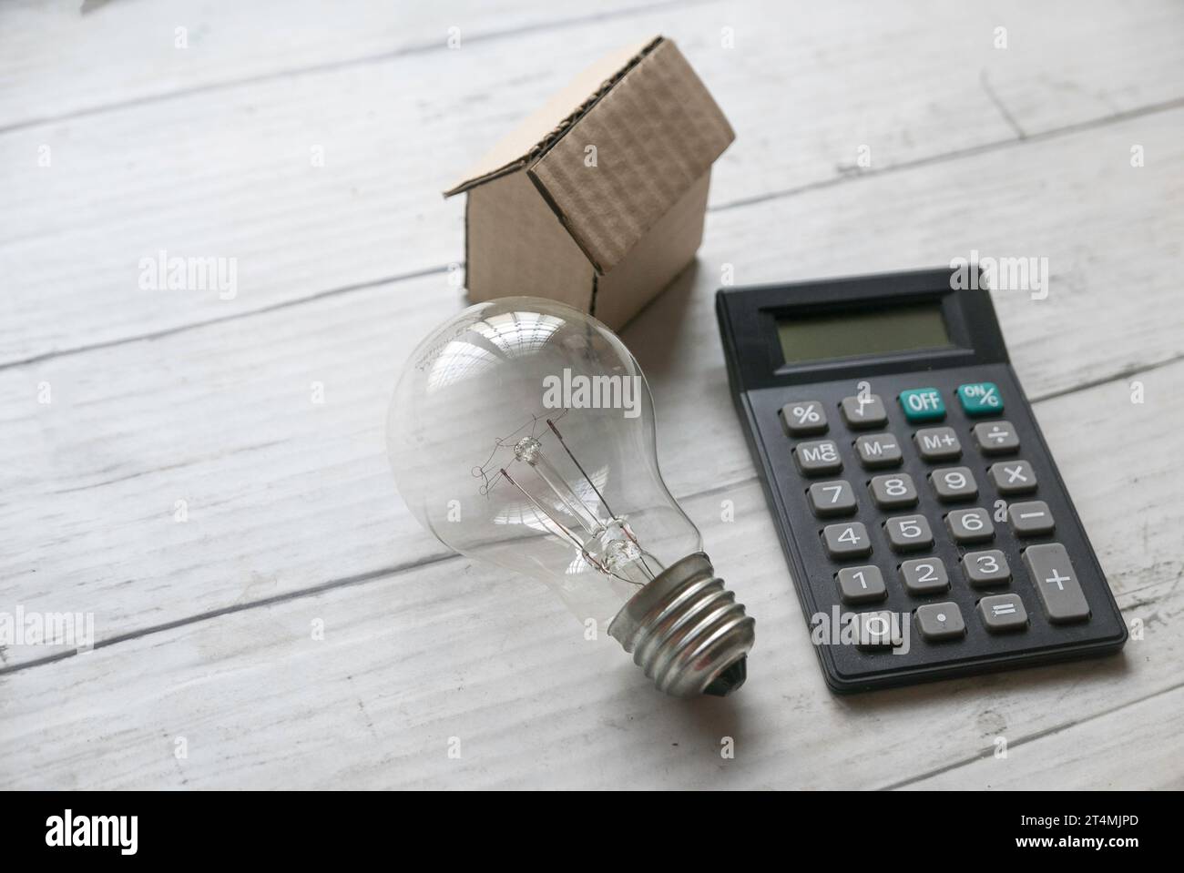 Concept of electricity price, bill and cost of house. Energy saving and ...