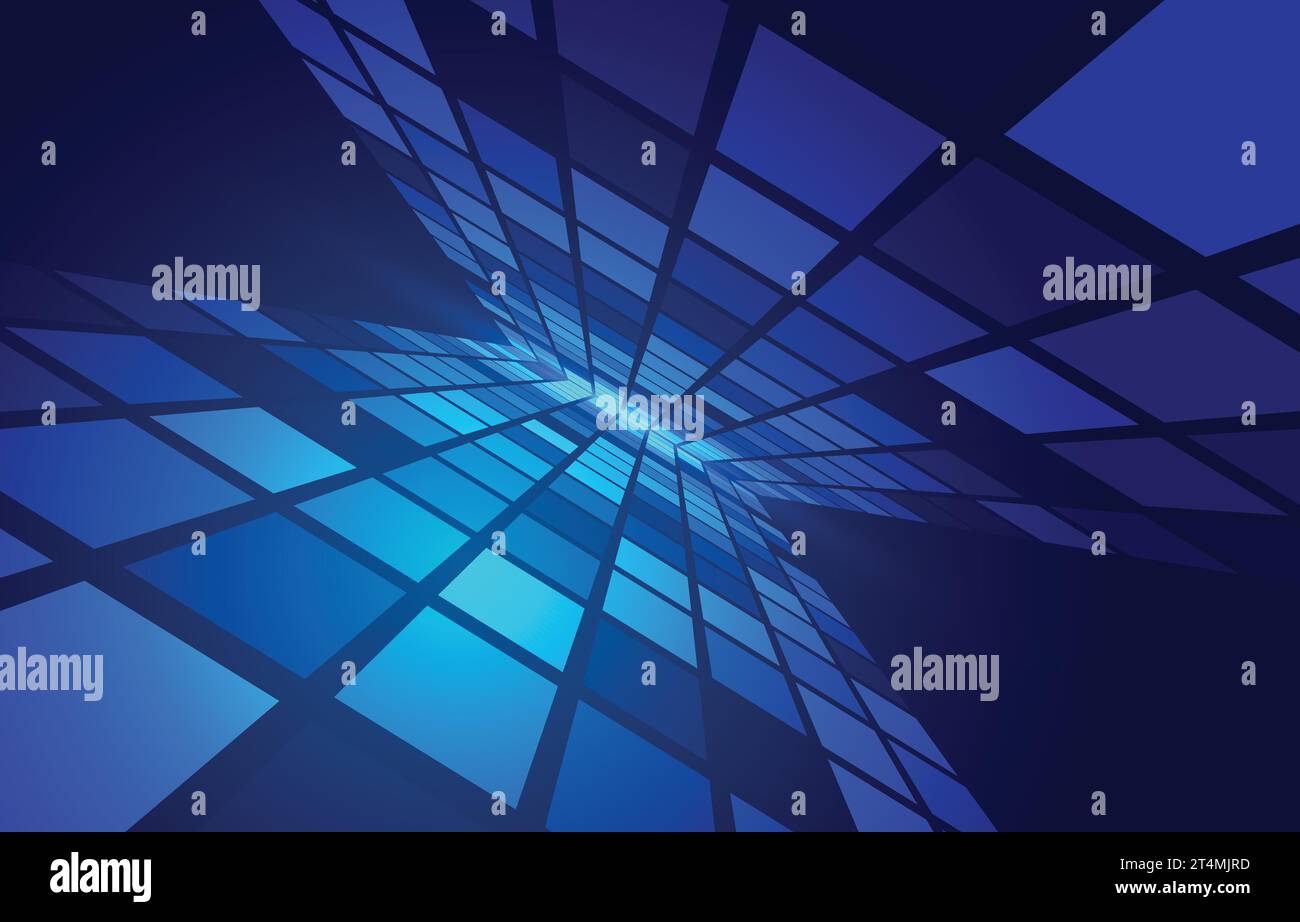 Technology digital perspective mosaic background Vector Image Stock ...