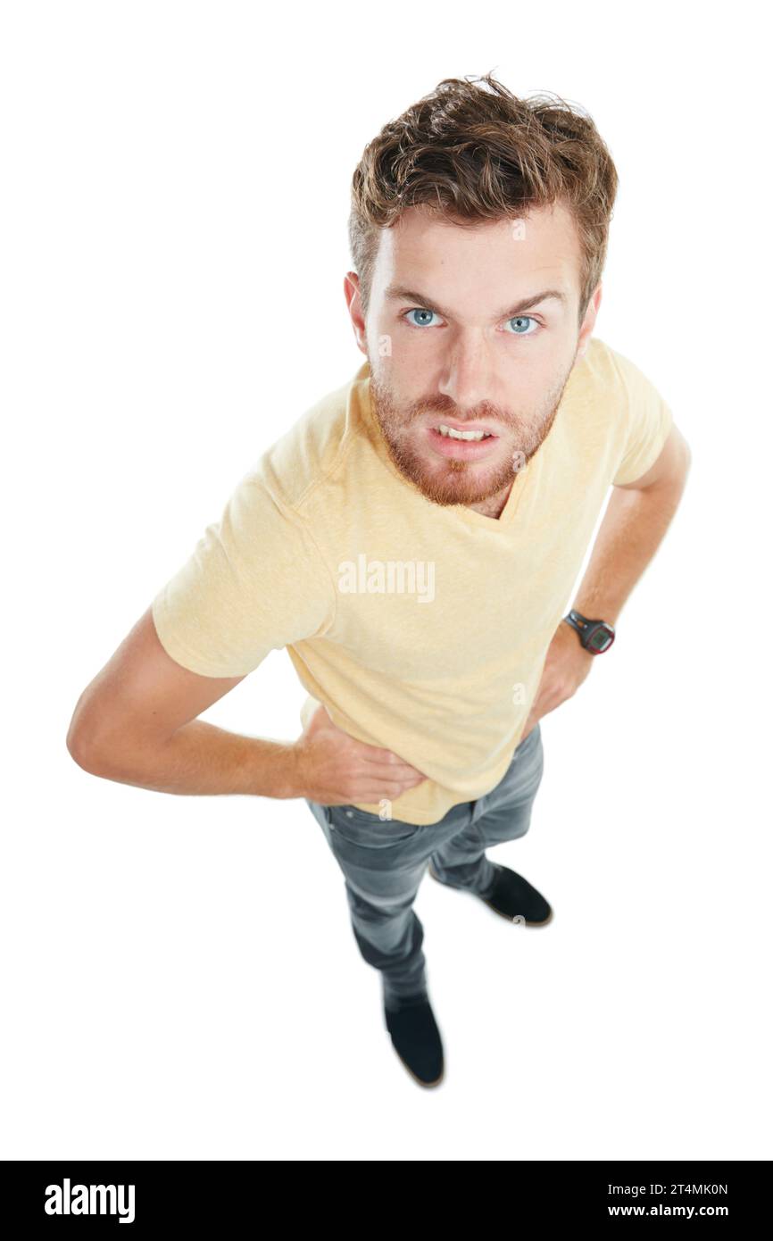 Dont mess with my stress. Studio portrait of an angry young man ...