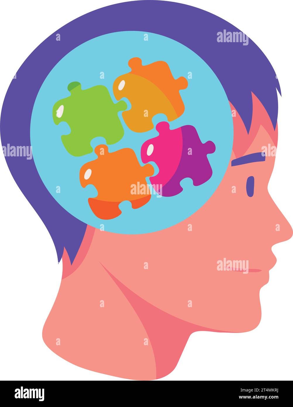 autism man profile Stock Vector Image & Art - Alamy
