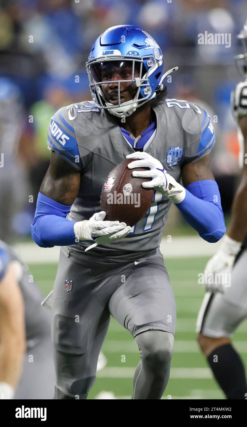 Detroit Lions safety Tracy Walker III (21) with the ball during the ...