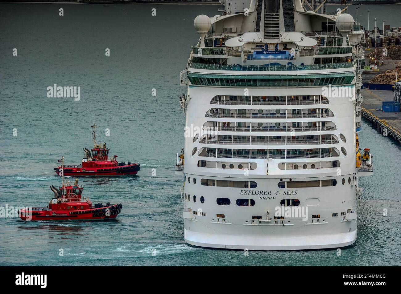 Cruise ship Explorer of the Seas berths at the Port of Wellington, New ...