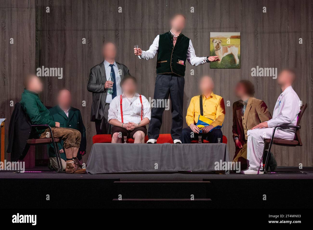 Straubing, Germany. 30th Oct, 2023. PIXELN! Inmates rehearse the play ...