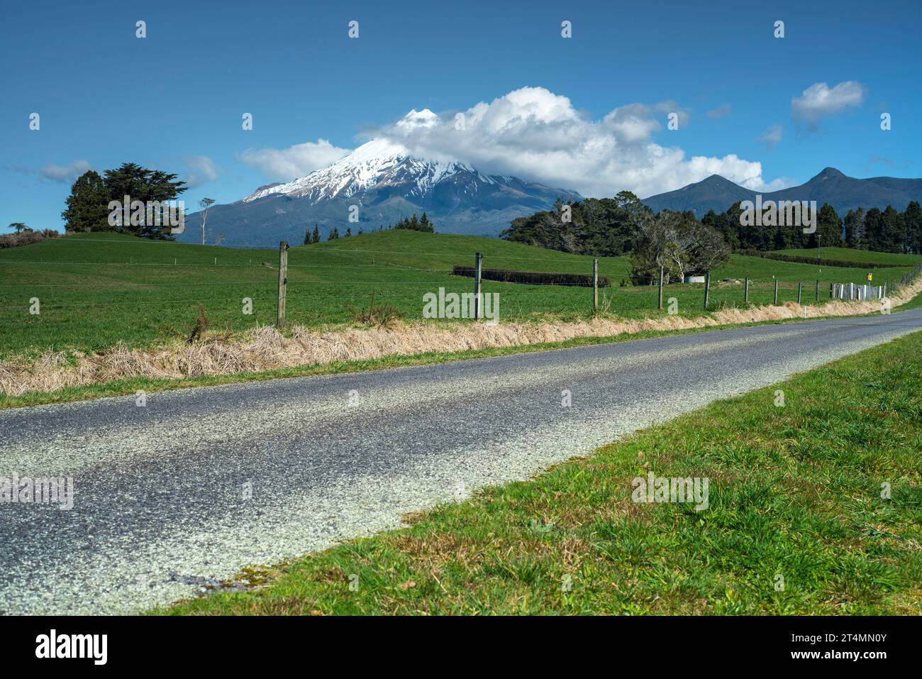 Rural backroad running through farm pasture land, Taranaki, New Zealand Stock Photo - Alamy