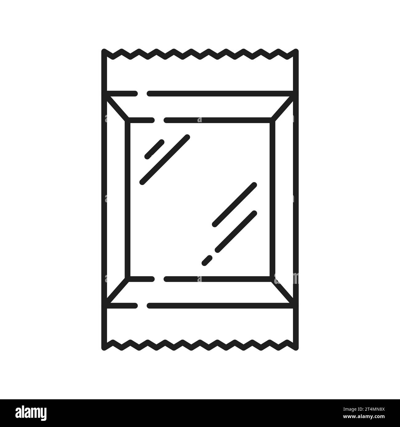 White blank foil food doy pack isolated pouch bag packaging outline ...