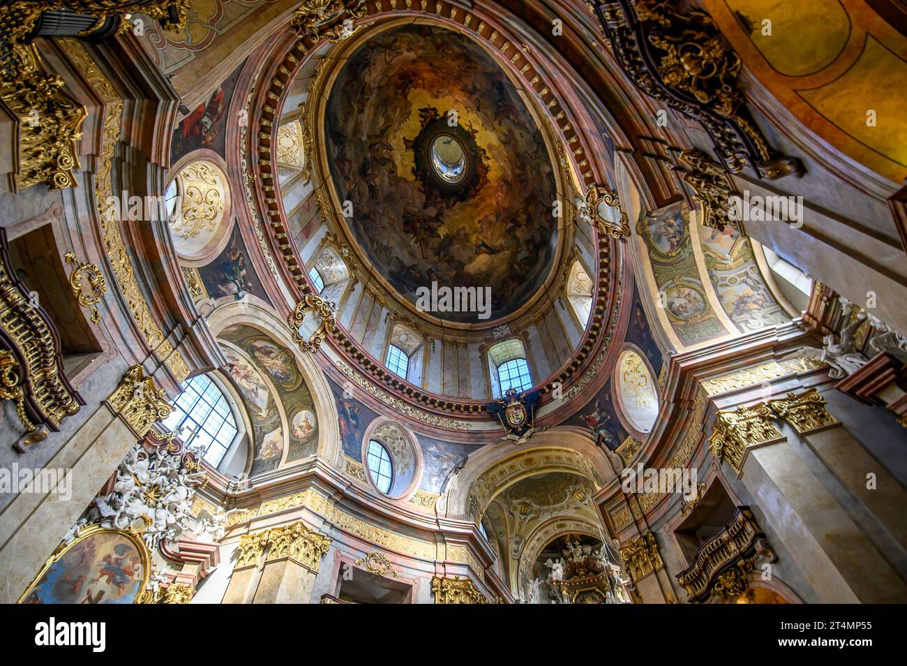 Vienna, Austria. Interior of Peterskirche or St. Peter's Church ...