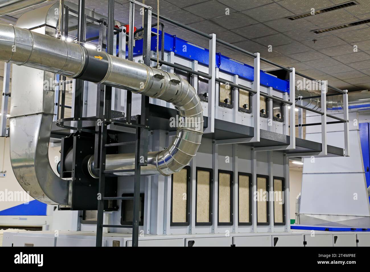 Stainless steel pipe in the factory, closeup of photo Stock Photo - Alamy