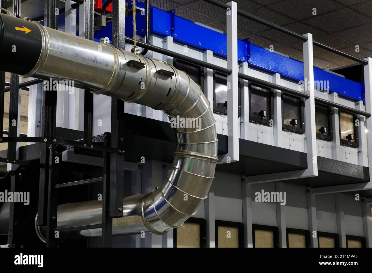 Stainless steel pipe in the factory, closeup of photo Stock Photo - Alamy