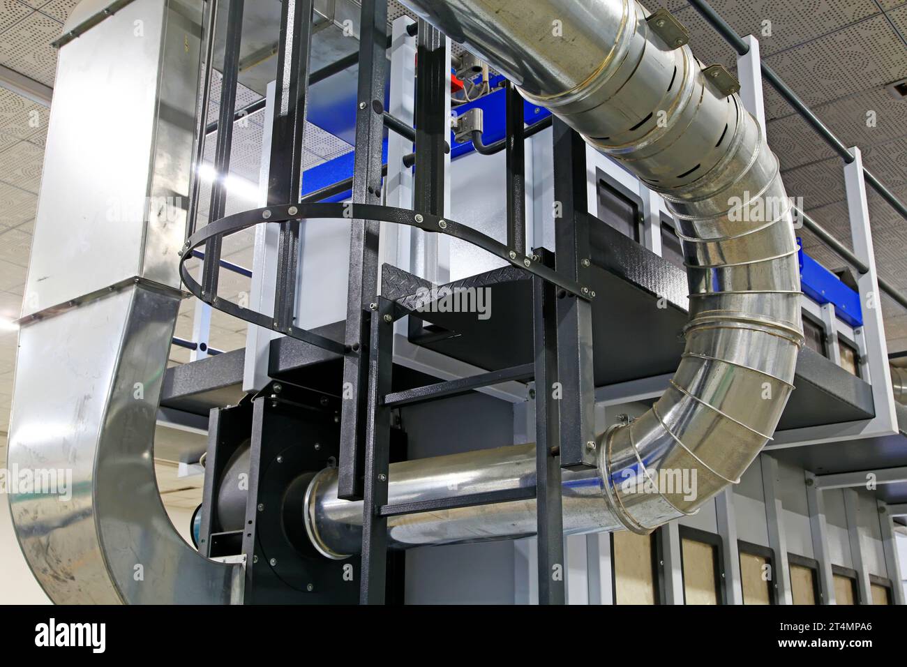 Stainless steel pipe in the factory, closeup of photo Stock Photo - Alamy
