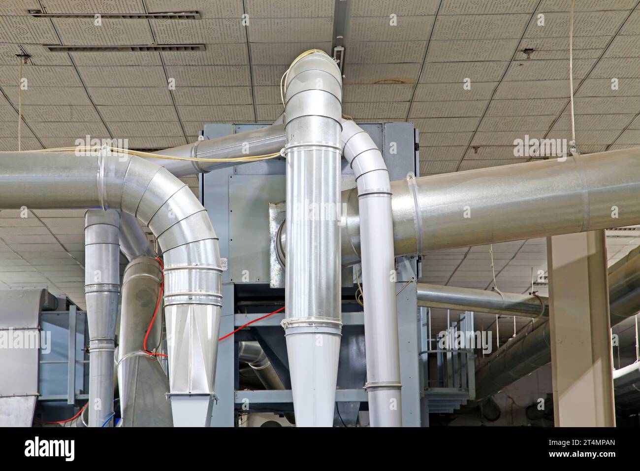 Stainless steel pipe in the factory, closeup of photo Stock Photo - Alamy