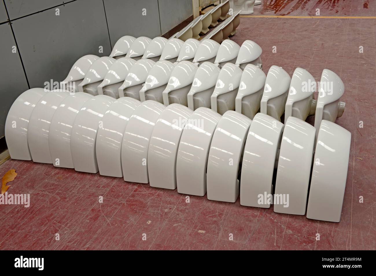 Ceramic toilet parts in a factory, closeup of photo Stock Photo - Alamy