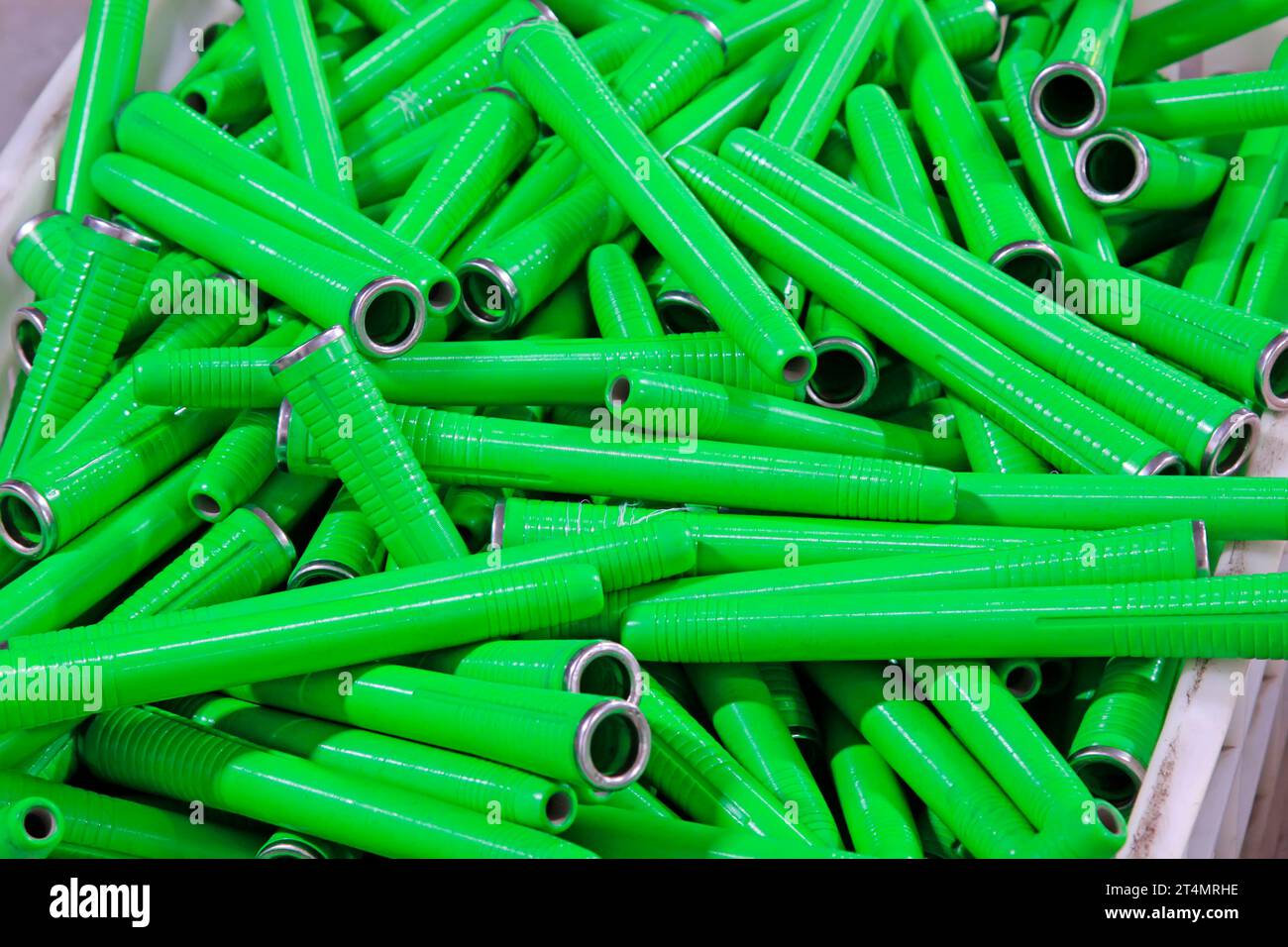 plastic material spindles rollers, closeup of photo Stock Photo - Alamy