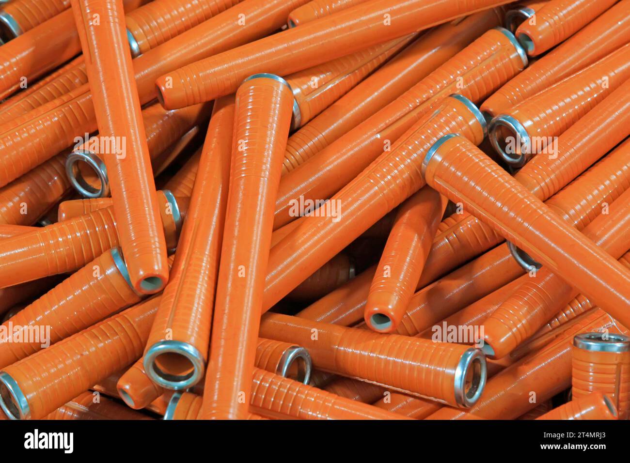 plastic material spindles rollers, closeup of photo Stock Photo - Alamy